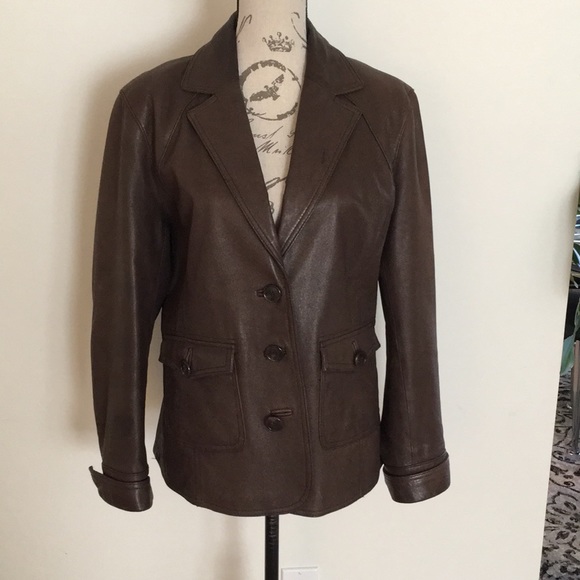 Covington | Jackets & Coats | Covington Vintage Brown Leather Jacket ...